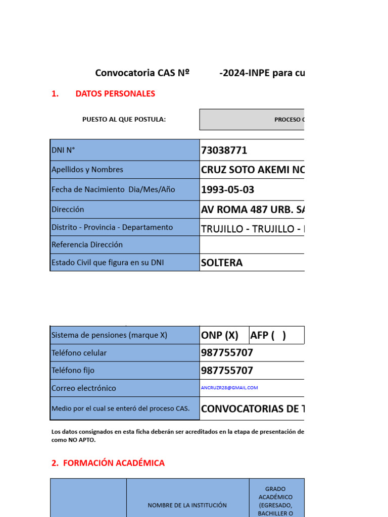 Convocatoria CAS 2024: Auxiliares Administrativos | PDF | Documento de ...