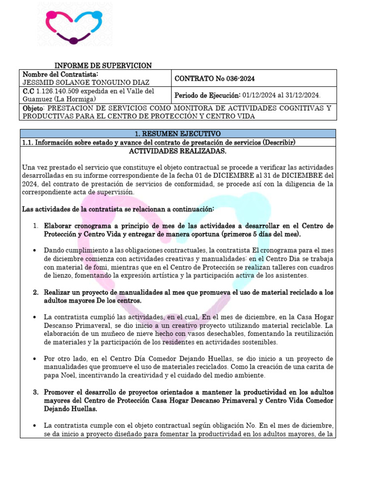 Informe Supervision 4 Ndiciembre | PDF | Atención | Memoria