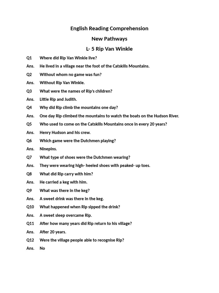 English Reading Comprehension L5 New Pathways (1) | PDF