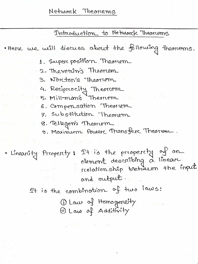 Network Theorem | PDF