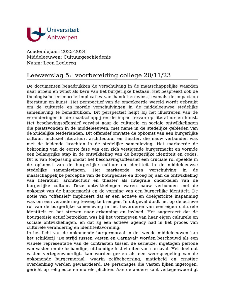 Leesverslag 3 | PDF