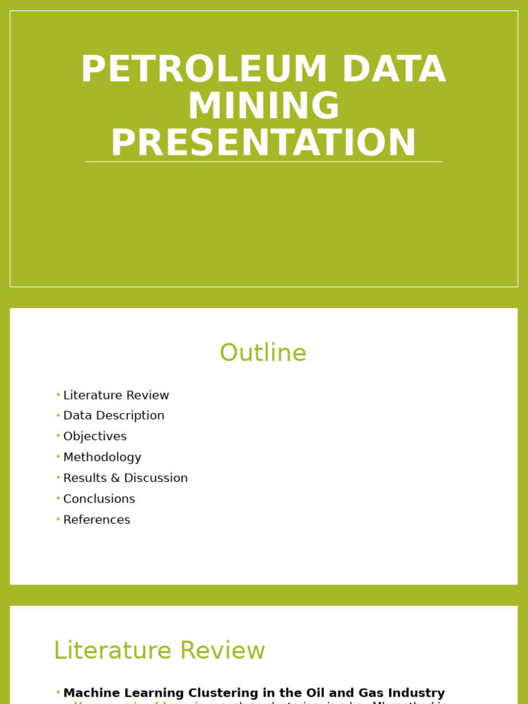 Petroleum Data Mining Presentation | PDF | Cluster Analysis | Oil Well