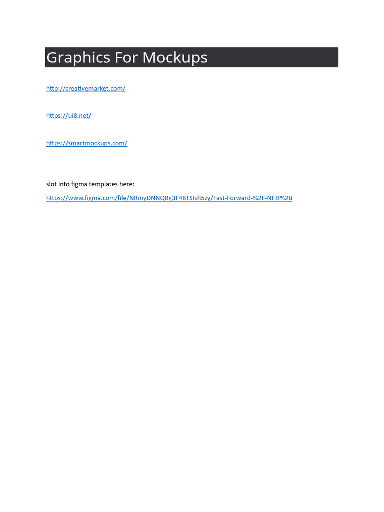 Graphics for Mockups | PDF