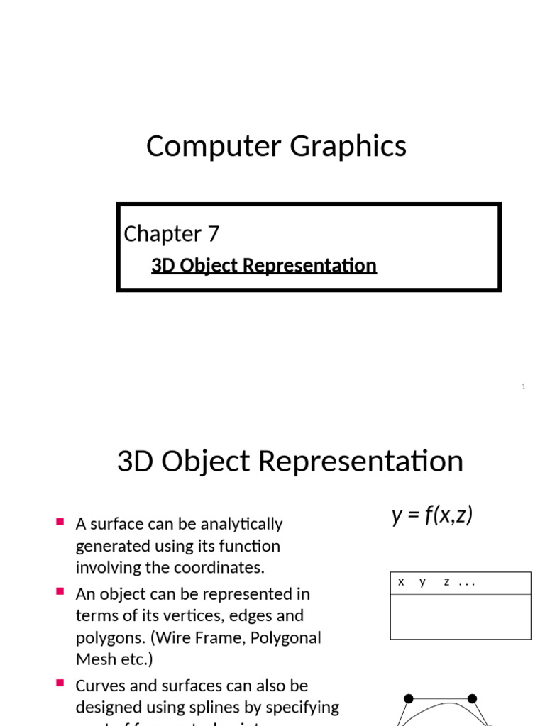 Ch 7_ 3D Object Representation | PDF | Vertex (Geometry) | Classical Geometry
