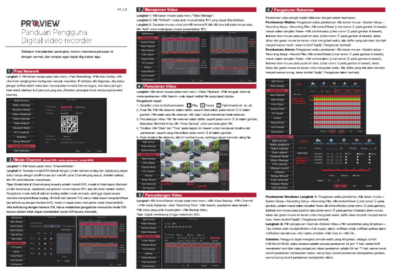 02 Manual Book DVR - 1 | PDF