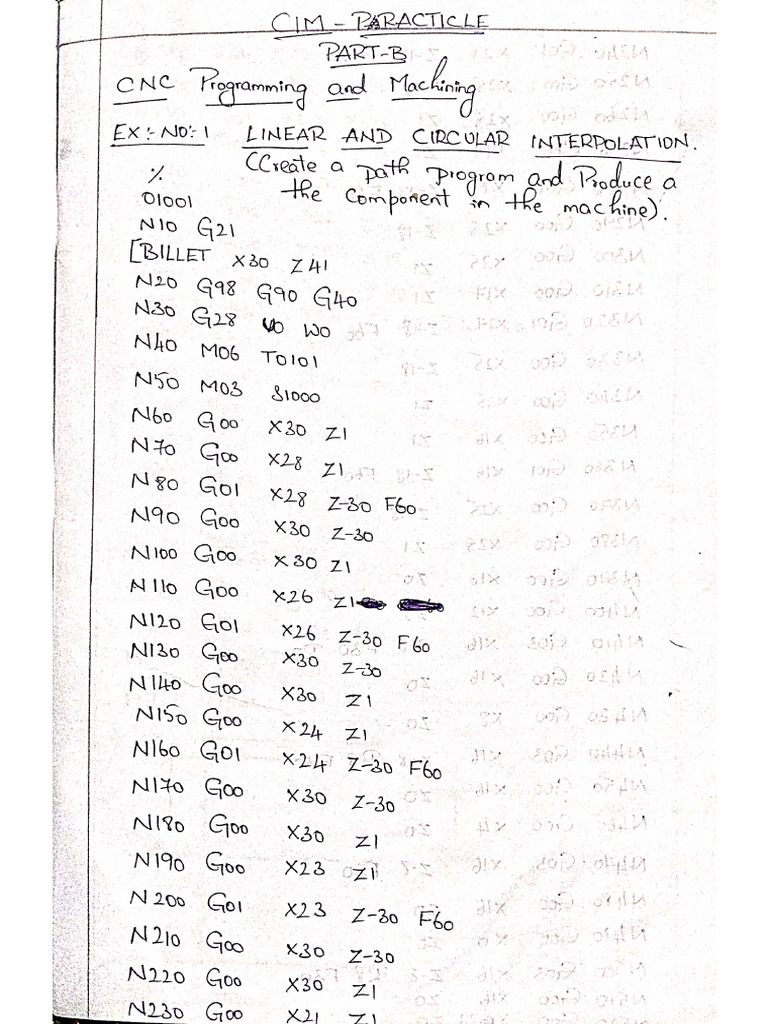 CIM - Program (CNC) | PDF