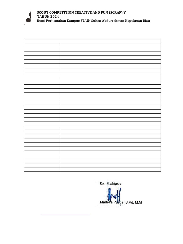 Form A.02 Pendaftaran Pangkalan SCEAF v-1 | PDF