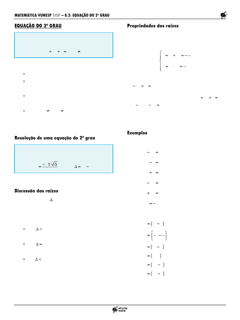 Equação do 2º Grau: Resolução e Exemplos | PDF | Equações | Equação ...