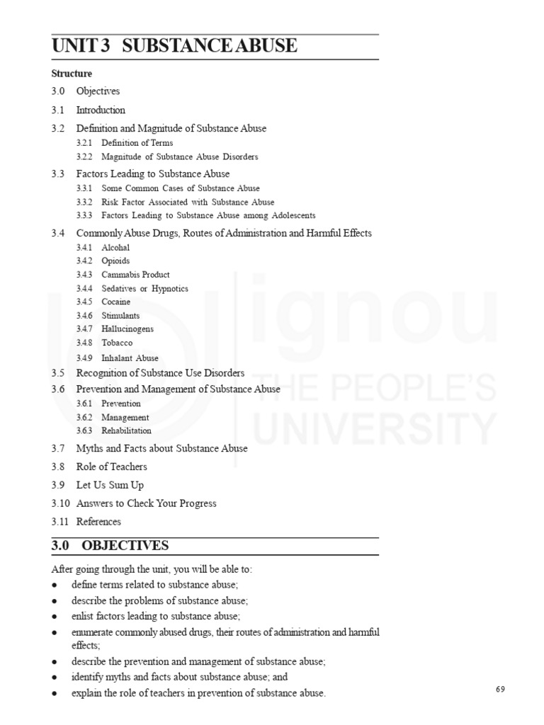 Unit-3 | PDF | Substance Abuse | Psychoactive Drugs
