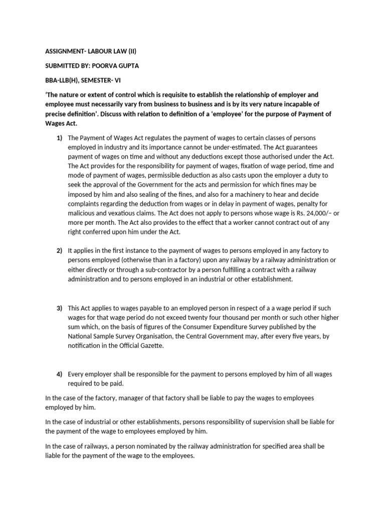 LL(II) | PDF | Employment | Wage