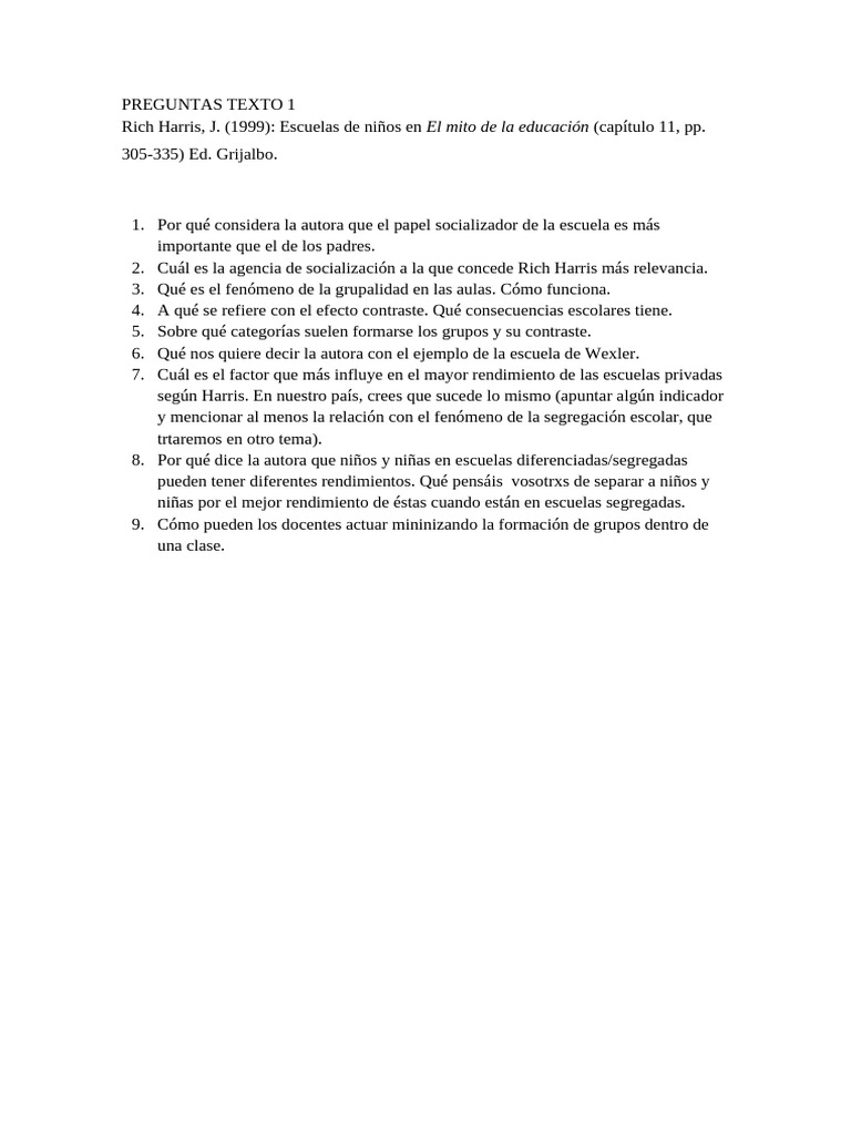 PREGUNTAS TEXTO 1 (2) | PDF