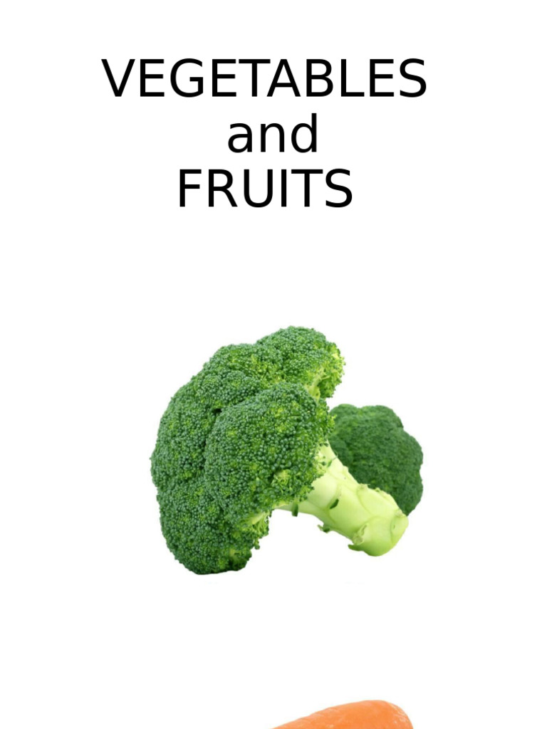 Vegetables, Fruits, Animals, Elements Guide | PDF
