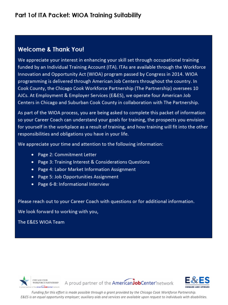 Fillable ITA Packet 1 | PDF | Employment | Business