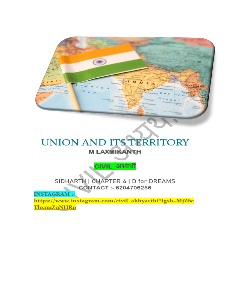 Union of States in India Explained | PDF | Political Charters ...