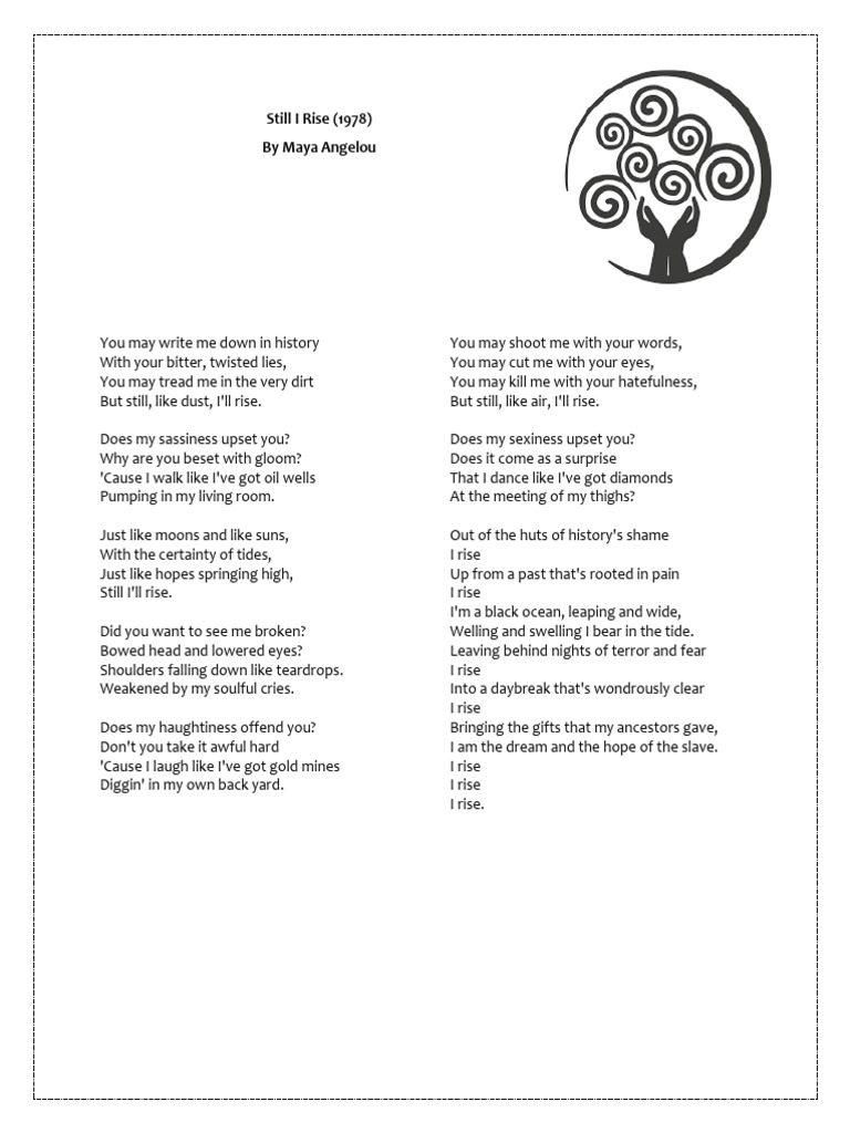 Still I Rise - Poem | PDF
