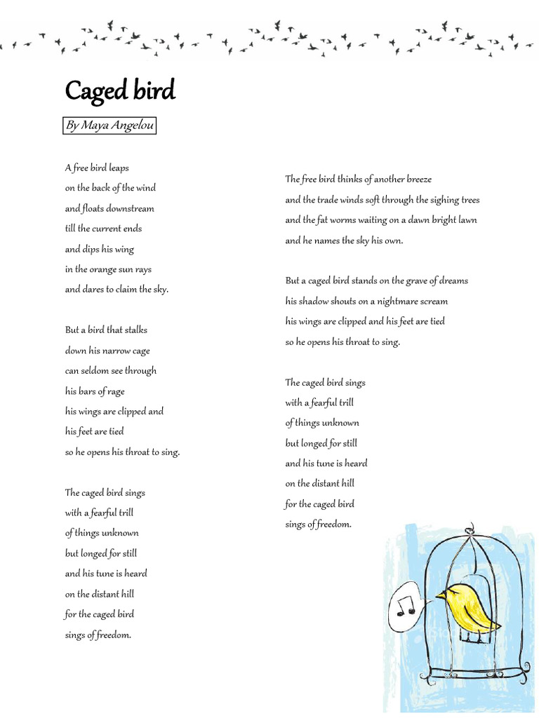 Caged Bird by Maya Angelou | PDF