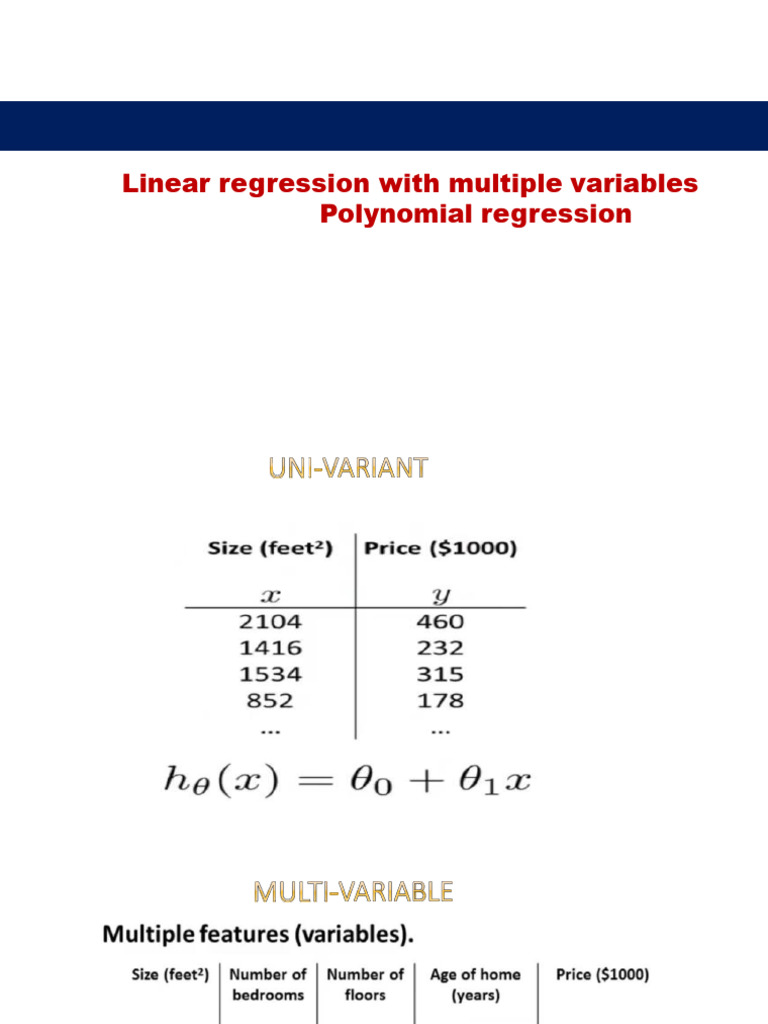 Linear Regression With Multiple Variable | PDF | Statistical Theory ...