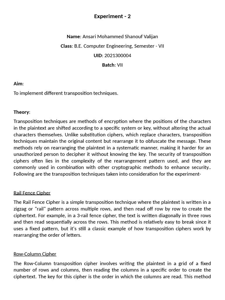 Experiment-2 | PDF | Encryption | Cyberwarfare