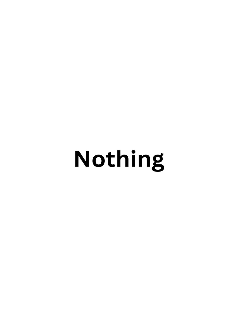 Nothing 1 | PDF