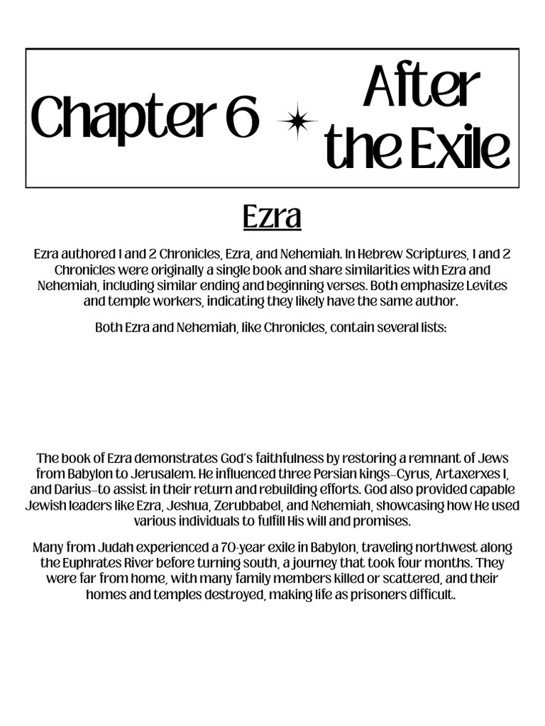 After The Exile | PDF | Esther | Ezra