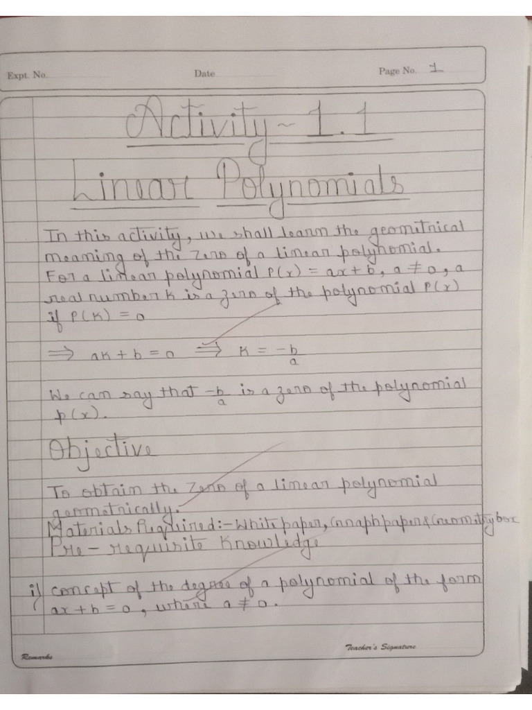 Maths Practical Activity Class-10 | PDF