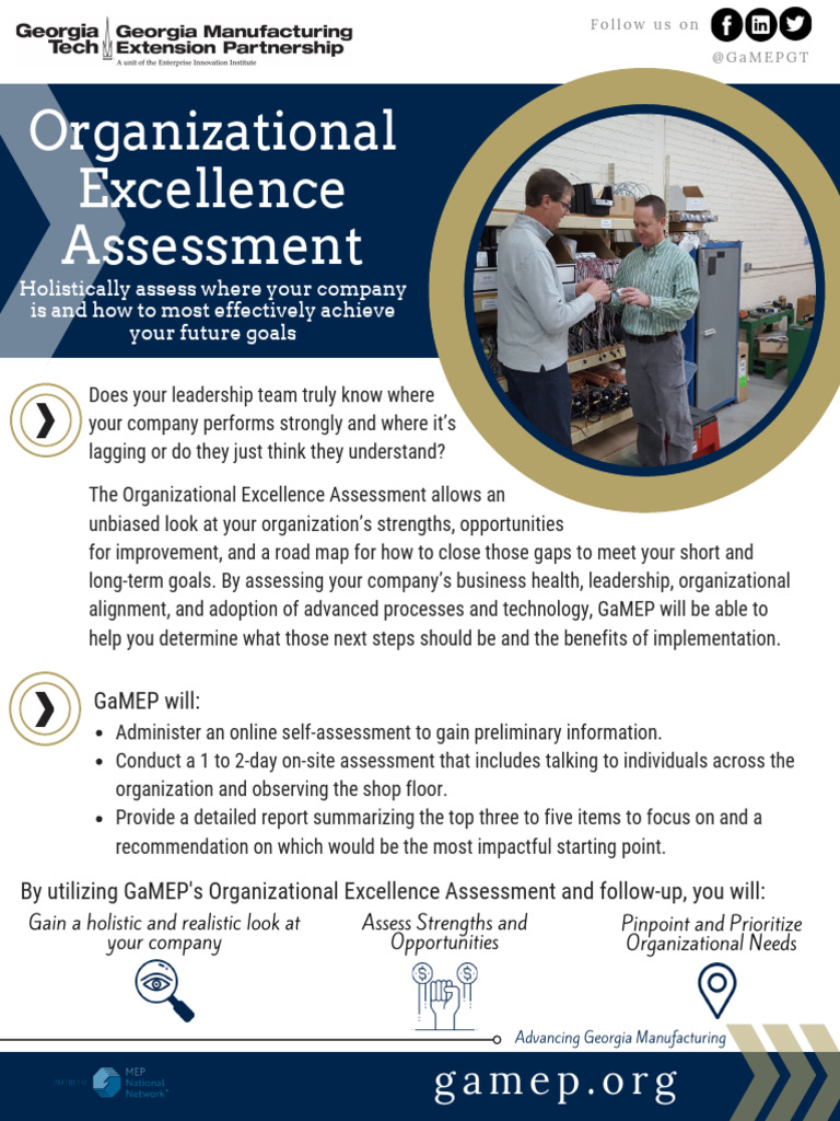 Organizational Excellence Assessment Flyer | PDF | Sustainability ...