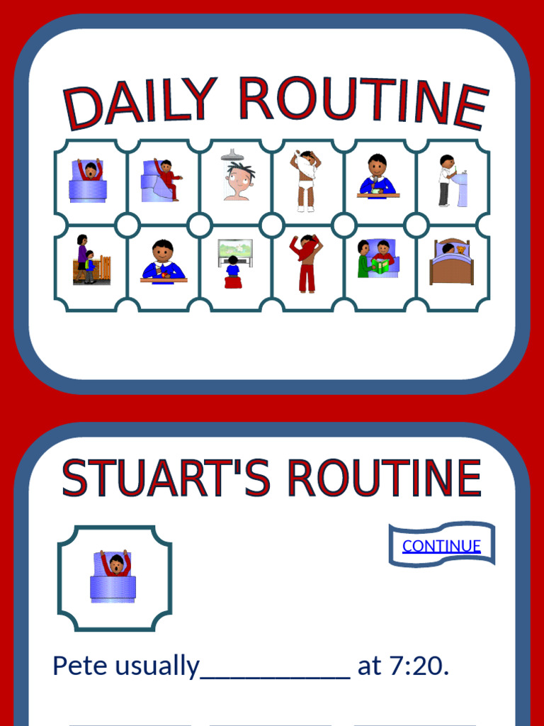Pete's Daily Routine Activities | PDF