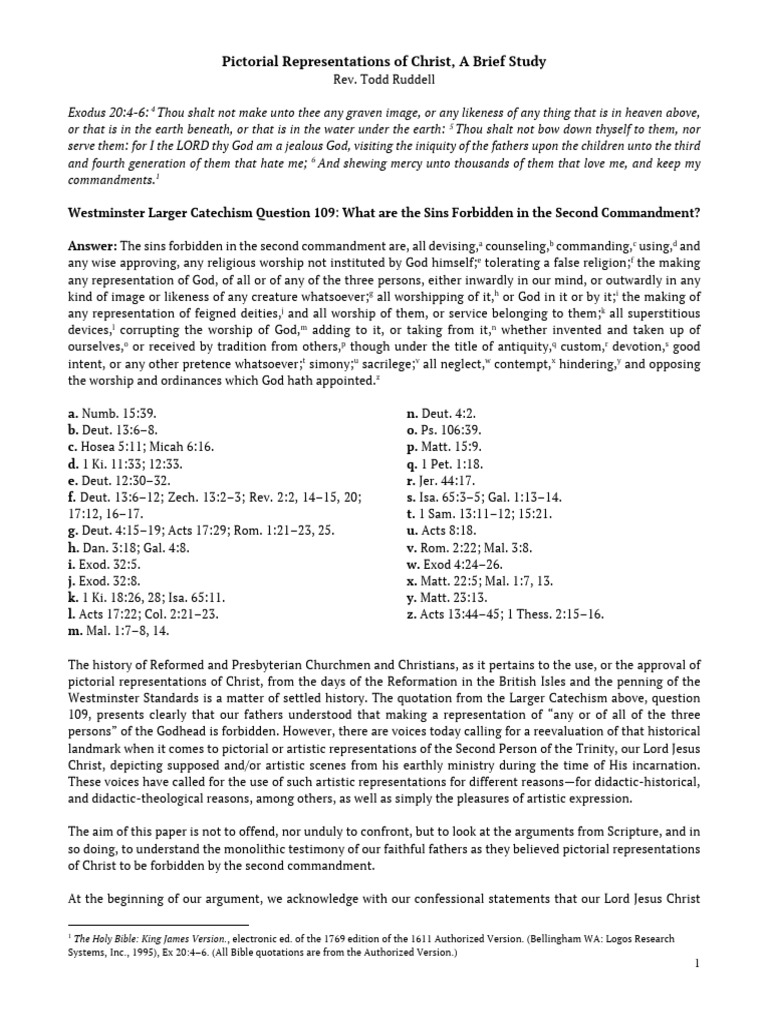Pictorial Representations of Christ-Final | PDF | Jesus | Ten Commandments