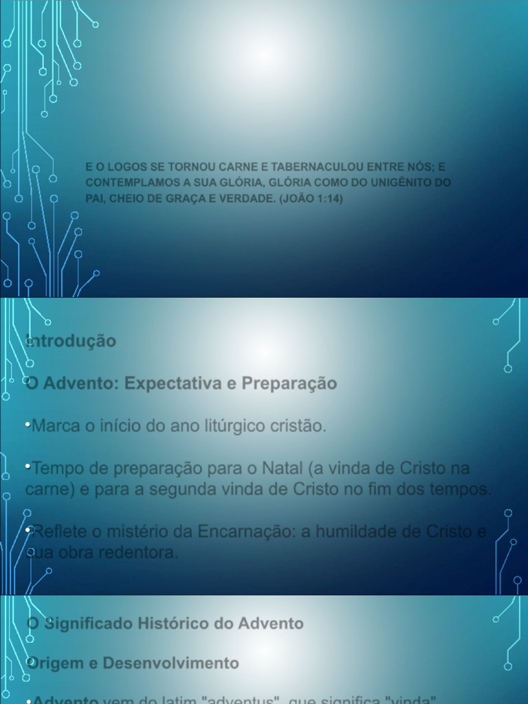 Advento e Encarnação do Verbo | PDF | Advento | Logos (cristianismo)