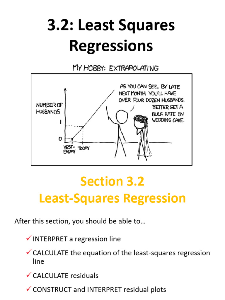 AP Stats 3.2 | PDF | Errors And Residuals | Regression Analysis
