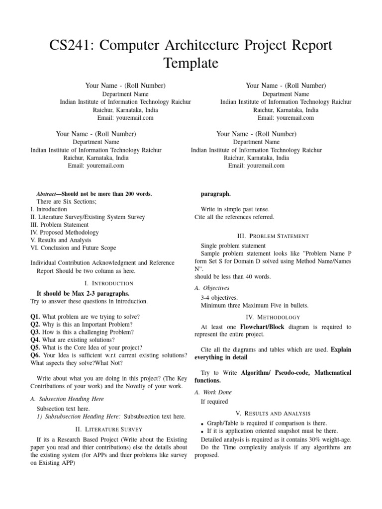 CS241_Project_Report_Template-2 | PDF | Methodology | Algorithms