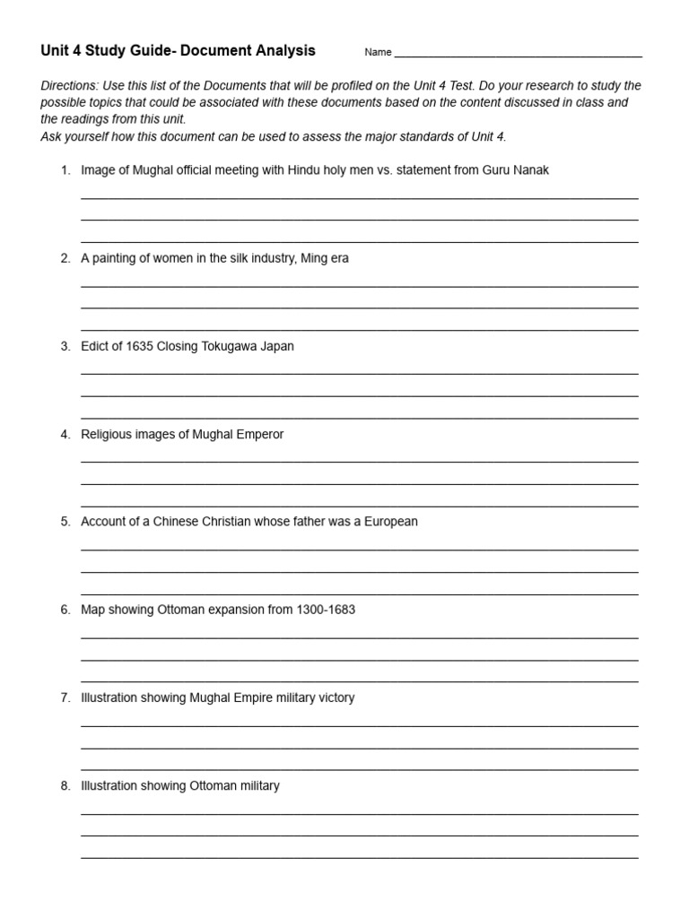 Updated Unit 4 Test 5 Land-Based Empires Study Guide - Document ...