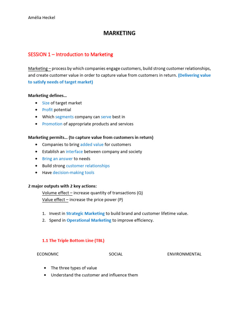 MARKETING REVISION SHEETS FINAL | PDF | Marketing | Brand
