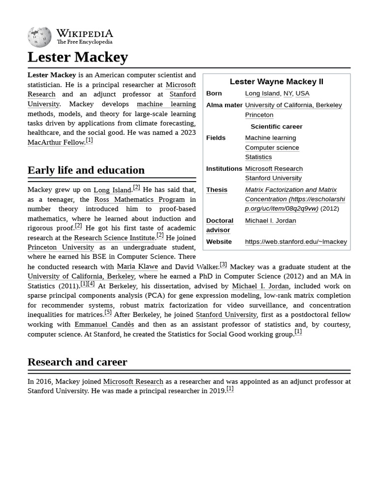 Lester_Mackey | PDF | Science