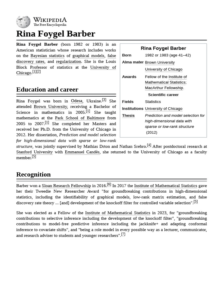 Rina_Foygel_Barber | PDF | Scientific Method | Statistical Theory