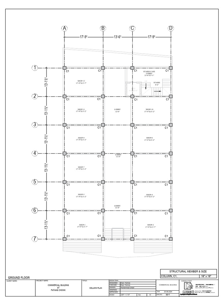 Patang Chowck Commercial Column Plan DTR 20 8 24 | PDF