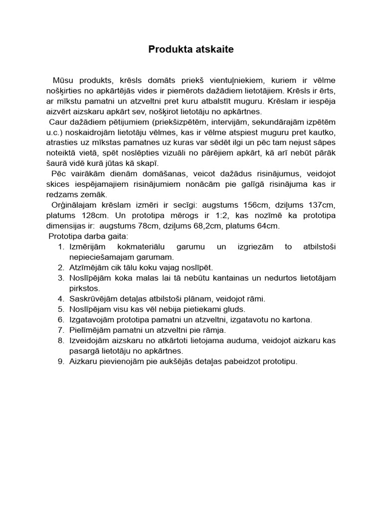 Produkta Atskaite - 1 | PDF