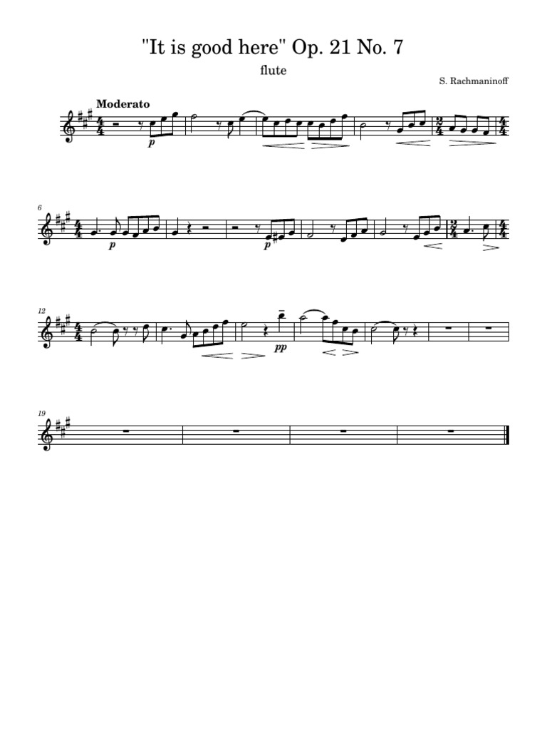 How Nice It Is Here (Zdes' Horosho) | PDF