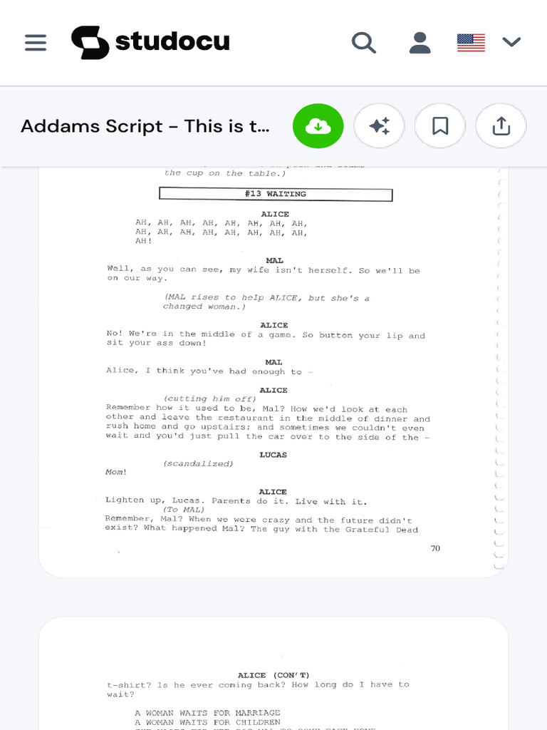 Addams Script - This Is The Musical of The Addams Family - CAST SCRIPT ...