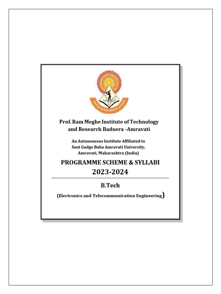 EXTC_BTech-(2023-24) (2) | PDF | Course Credit | Electrical Engineering