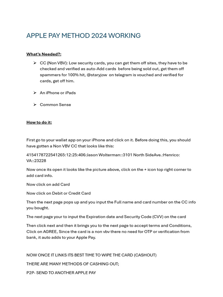 Apple ? Pay Method | PDF