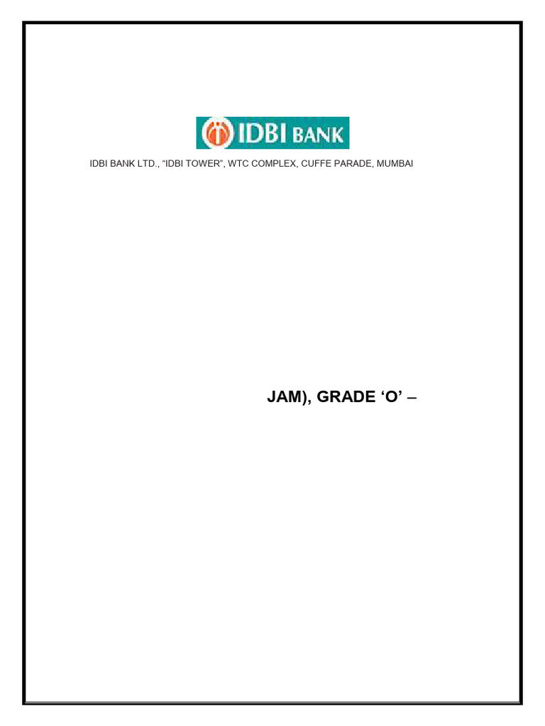 IDBI Bank JAM Exam Guide 2025-26 | PDF