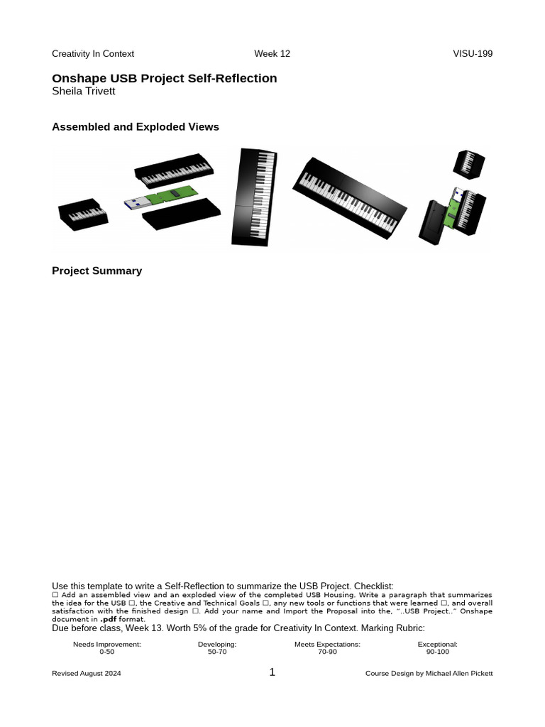 Onshape USB Self Reflection | PDF