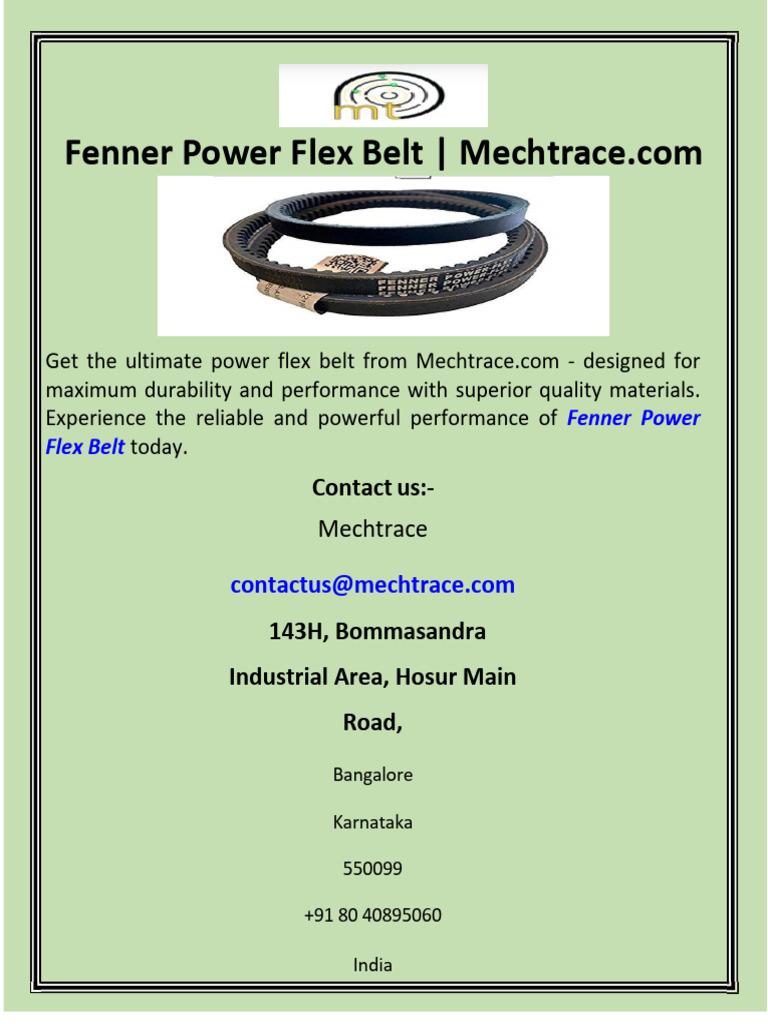 Fenner Power Flex Belt | PDF