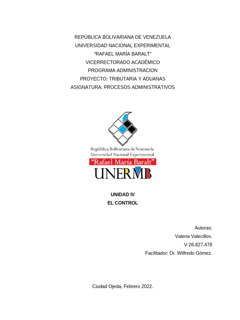 Desarrollo Unidad IV El control (1) | PDF | Planificación | Business