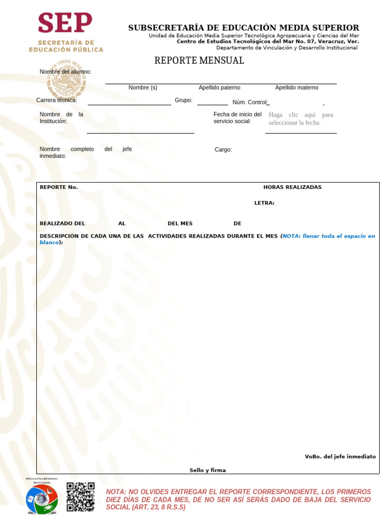 Formato de Reporte Mensual Cerrado 2023 | PDF
