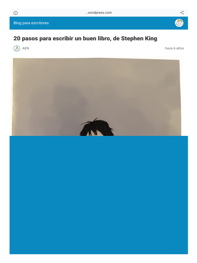 20 Pasos para Escribir Un Buen Libro, de Stephen K | PDF