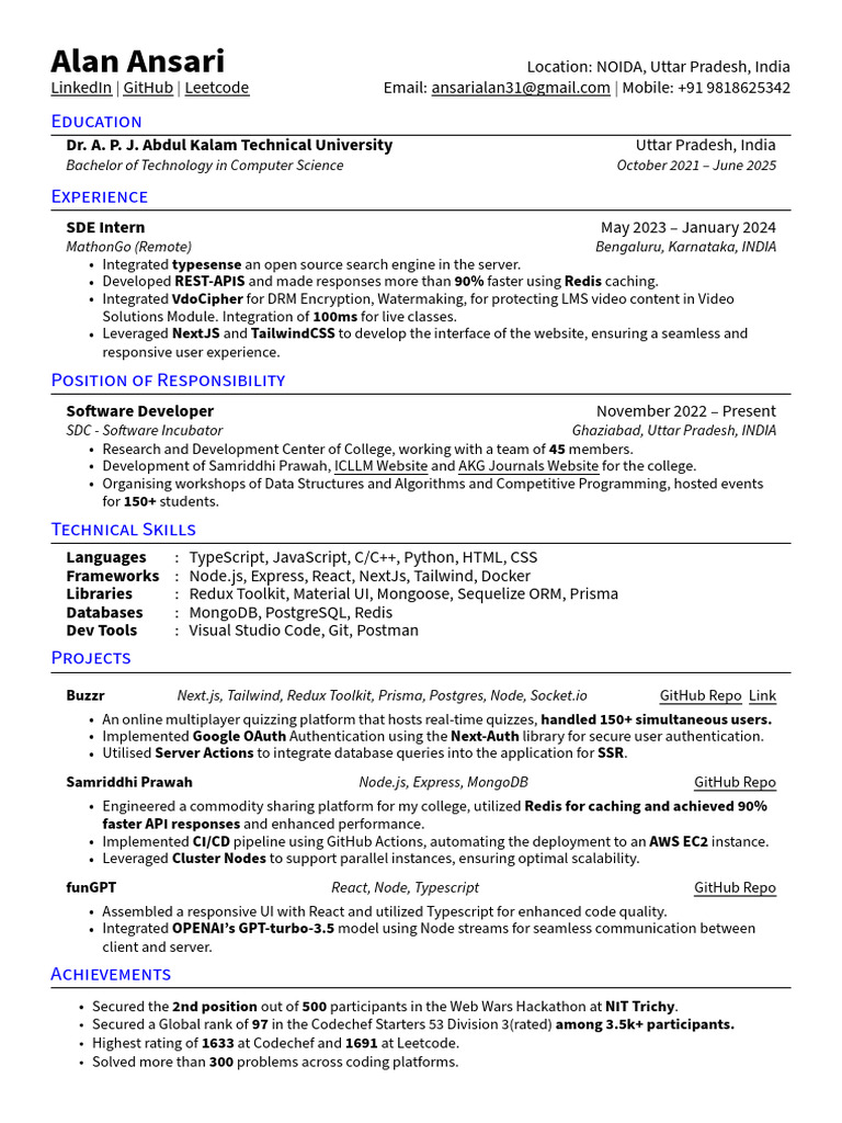 Alan_Resume | PDF | Computing | Software Development