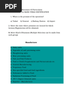 FSSAI Self Declaration Form Template | PDF