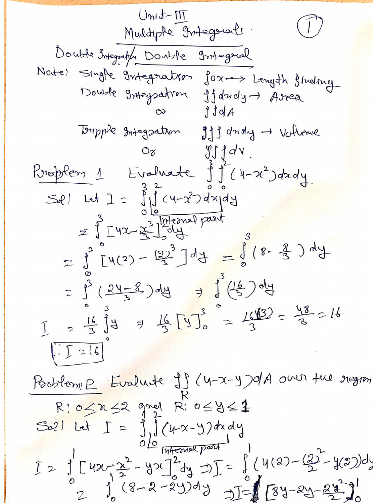 Double Integrals | PDF